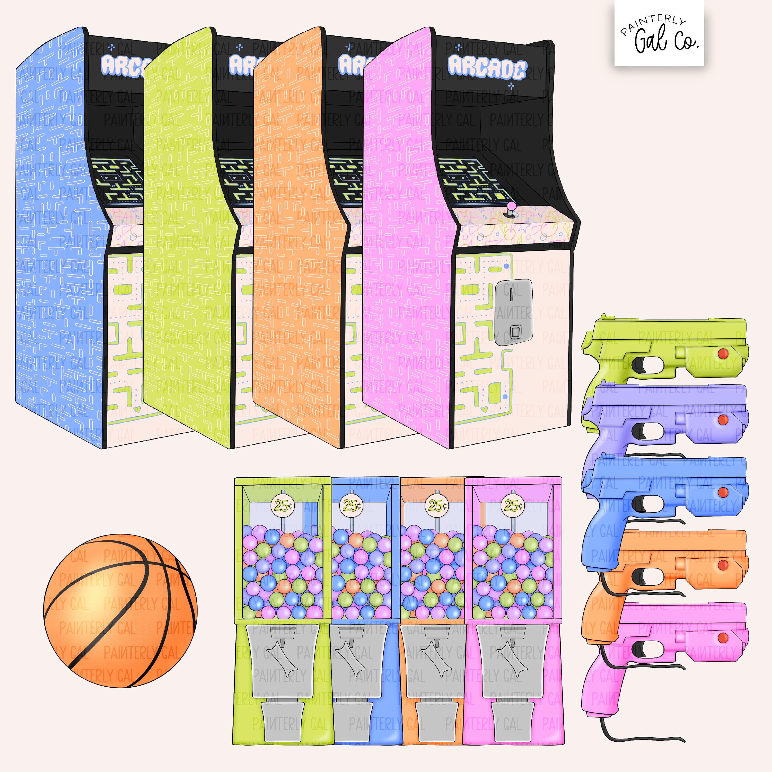 Arcade Clip Art, Video Games Digital Stickers, Retro 90s Clipart - Etsy