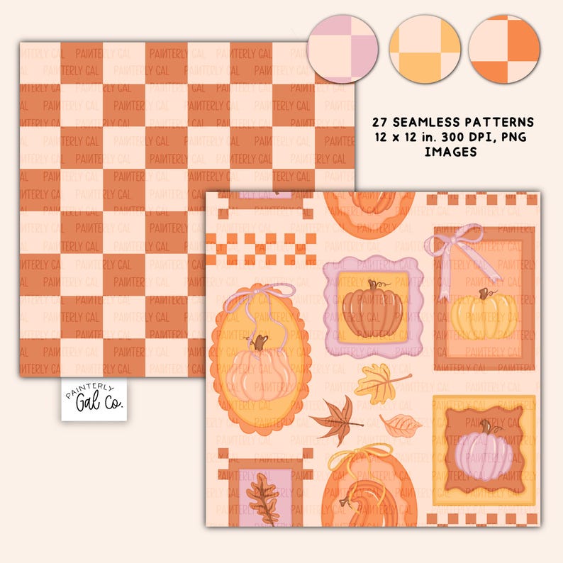Autumnal Digital Papers, Autumn, Fall Seamless Patterns - Etsy