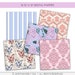 Vintage Romance Digital Papers | Vintage Floral Seamless Patterns ...
