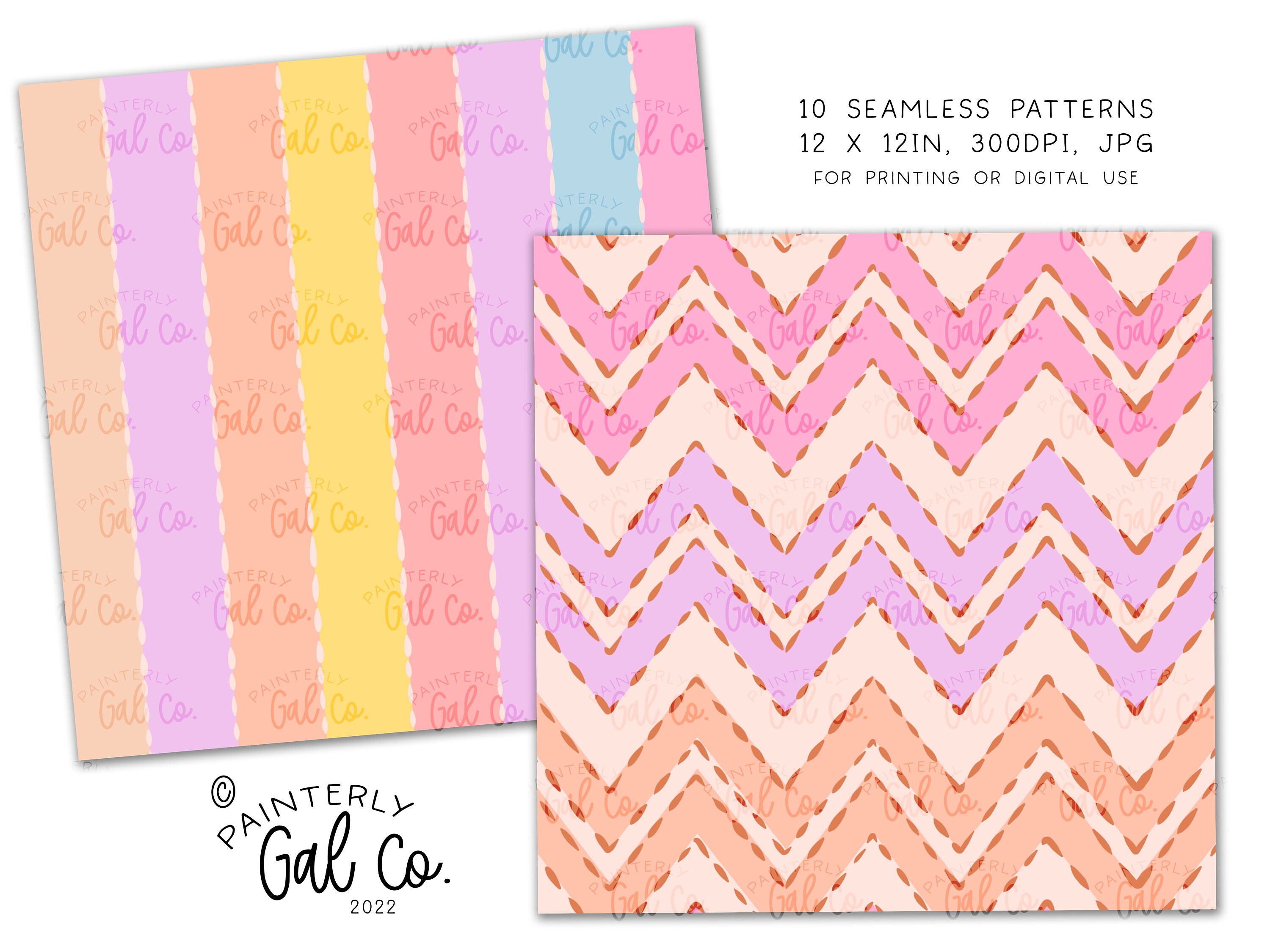Festival Fun Digital Papers | Fair, Circus, Carnival Seamless Patterns ...