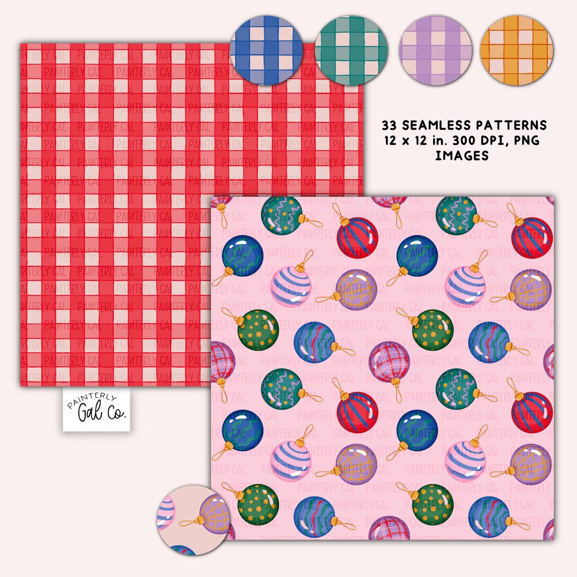 Holiday Cheer Digital Paper, Christmas Patterns, Santa Clause ...