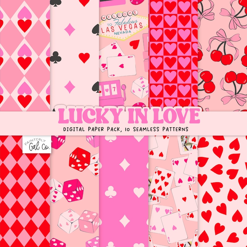 Lucky in Love Seamless - Etsy