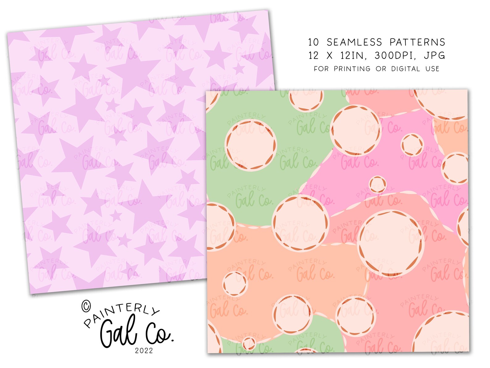 Festival Fun Digital Papers | Fair, Circus, Carnival Seamless Patterns ...