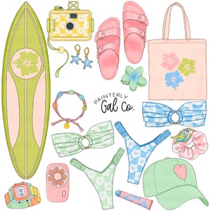 Surf's up Clip Art, Summer, Beach, Hawaii, Surfing Clipart Collection ...