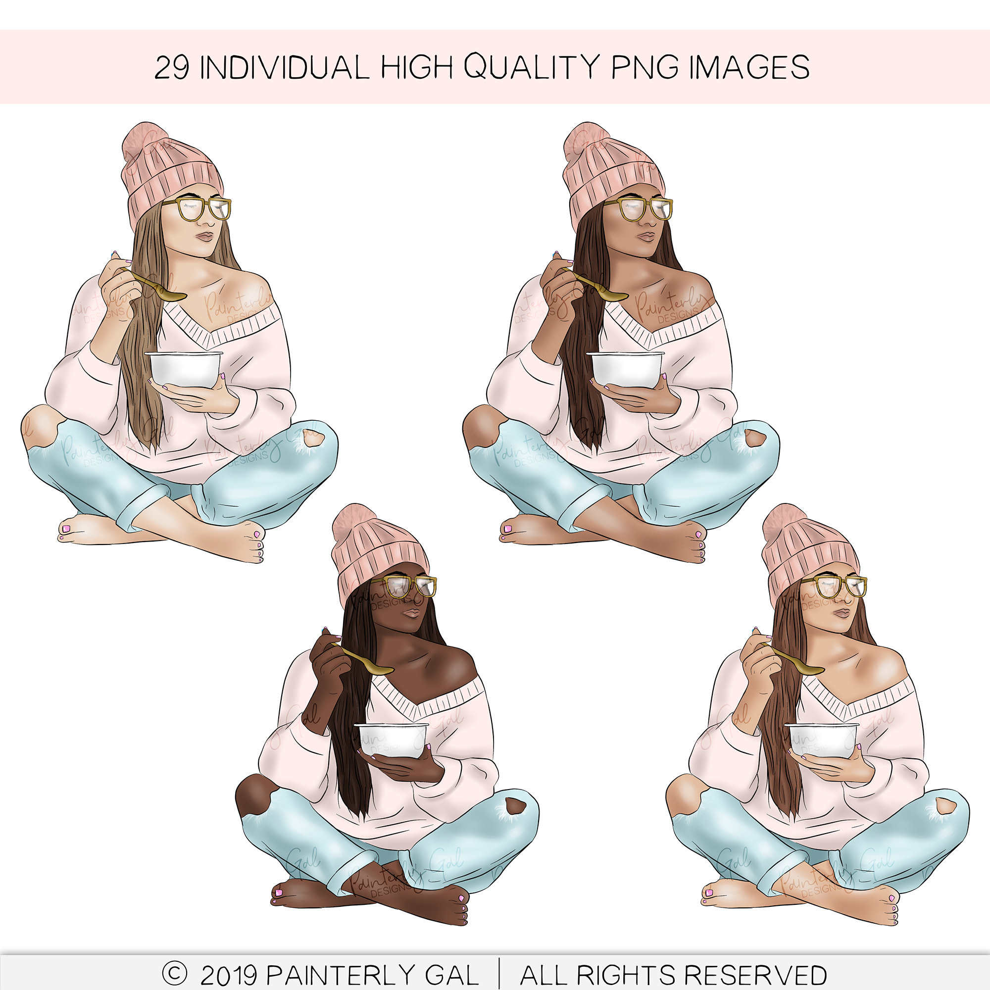 Day off Clip Art Mornings Lazy Days Digital Art Digital - Etsy