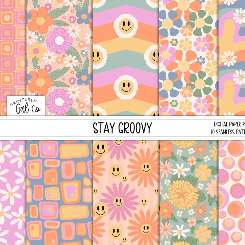 1970s Wallpaper Groovy - Etsy