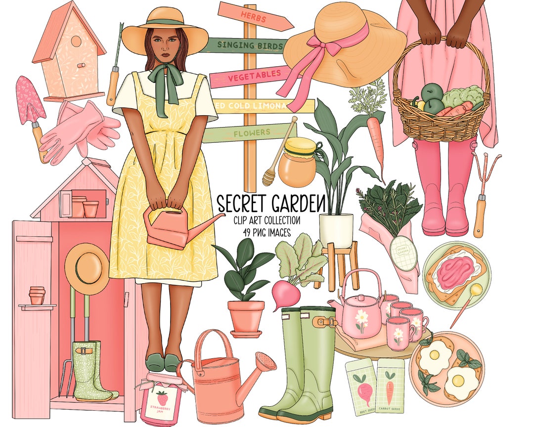 Secret Garden Clip Art - Etsy