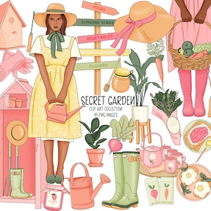 Secret Garden Clip Art - Etsy