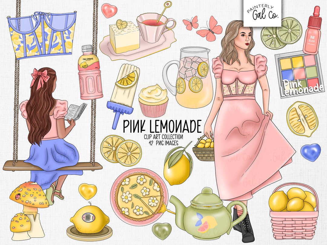 Pink Lemonade Clip Art | Summer, Lime, Lemon Clipart PNG Images ...