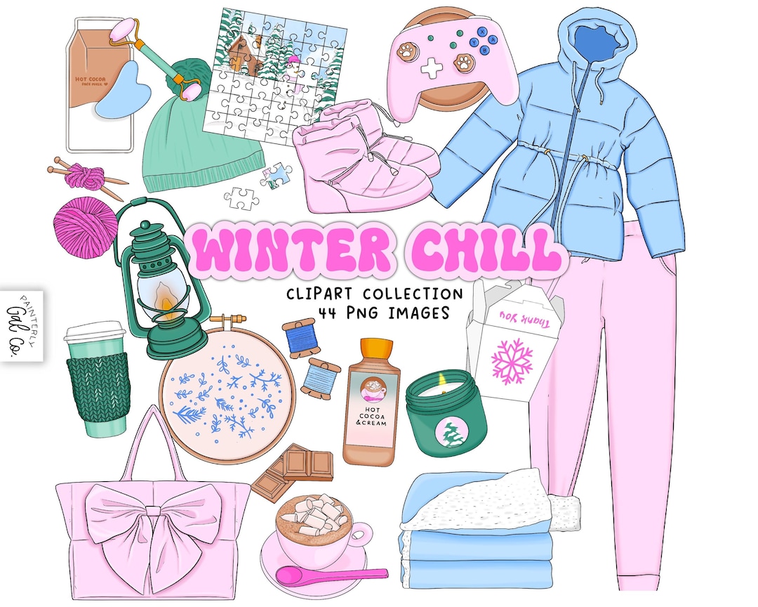 Winter Chill Clip Art Images, Cold Weather Clipart, Cozy Digital ...