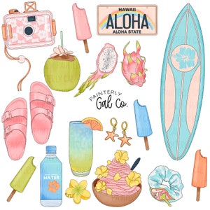 Surf's up Clip Art, Summer, Beach, Hawaii, Surfing Clipart Collection ...