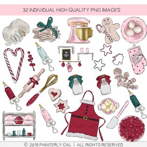 Christmas Baking Clip Art Holidays Digital Art Planner | Etsy