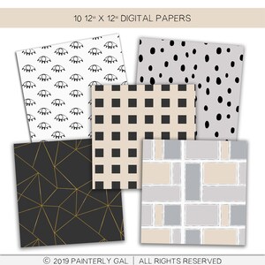 Minimalist Digital Paper | Simple, Geometric Seamless Pattern | Digital ...