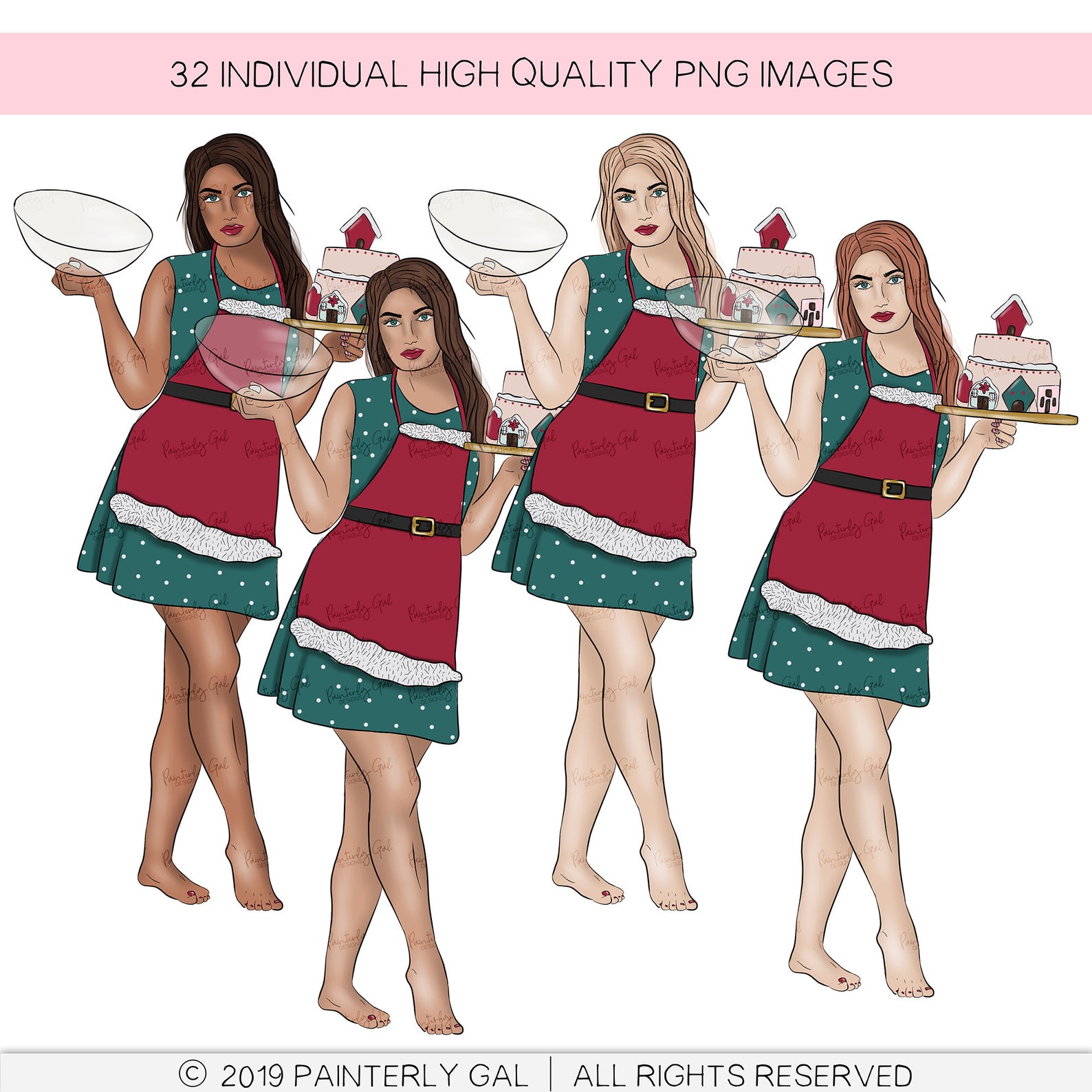 Christmas Baking Clip Art Holidays Digital Art Planner | Etsy