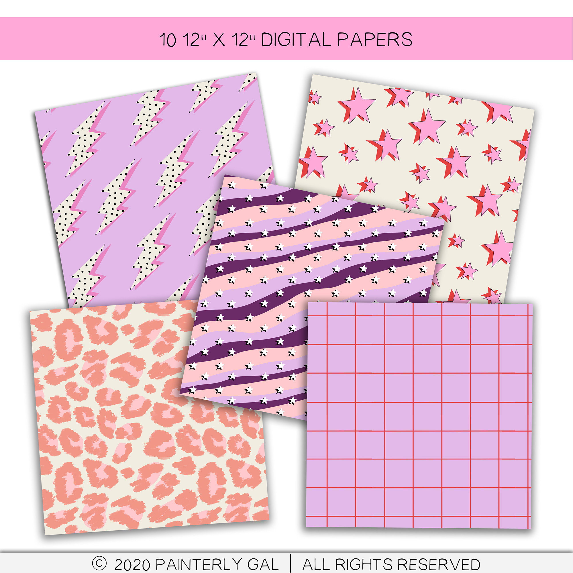 Retro Vibes Digital Papers Abstract 90s 80s 70s Seamless - Etsy