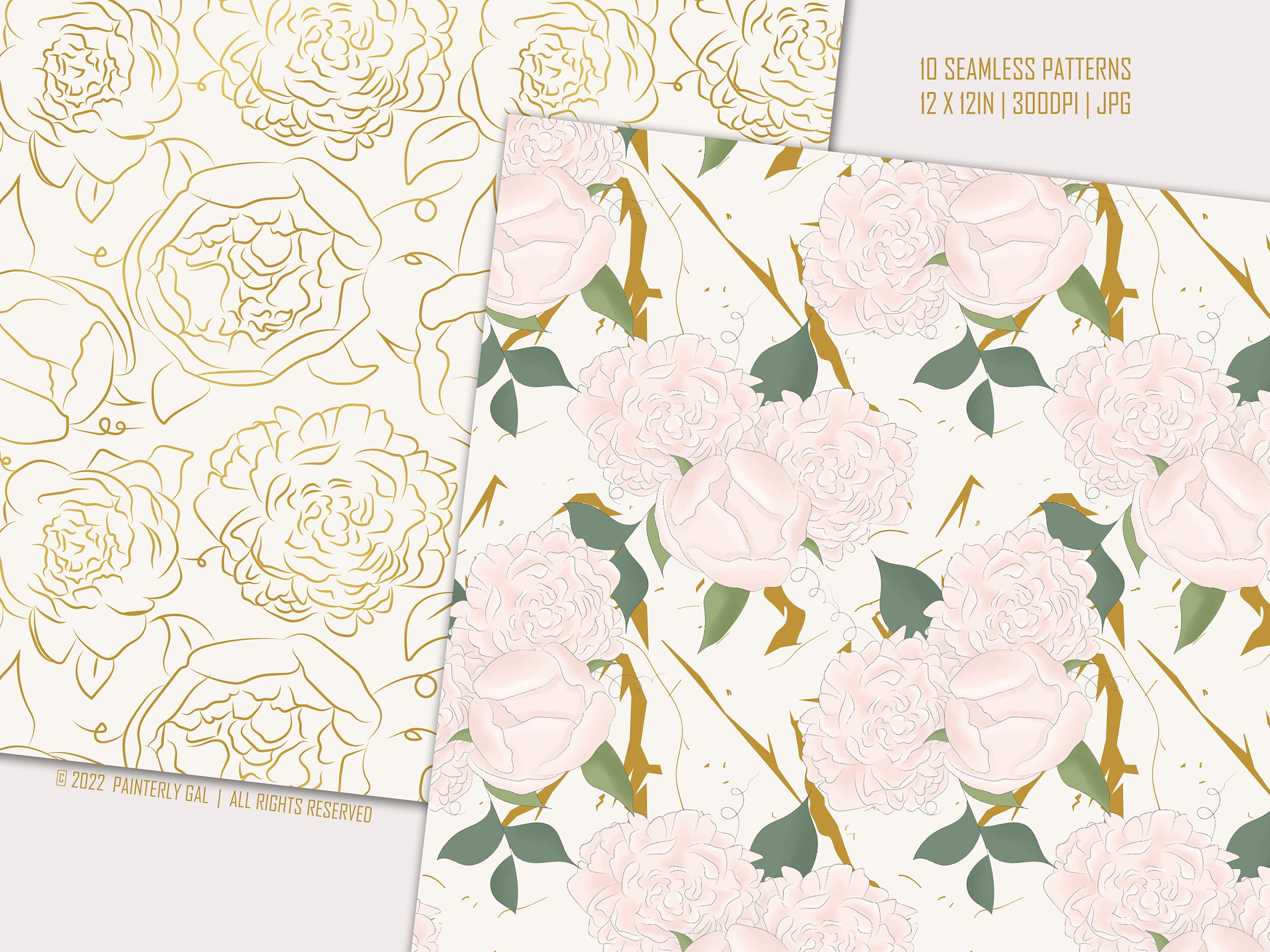 Just Married Digital Paper Wedding Seamless Pattern - Etsy