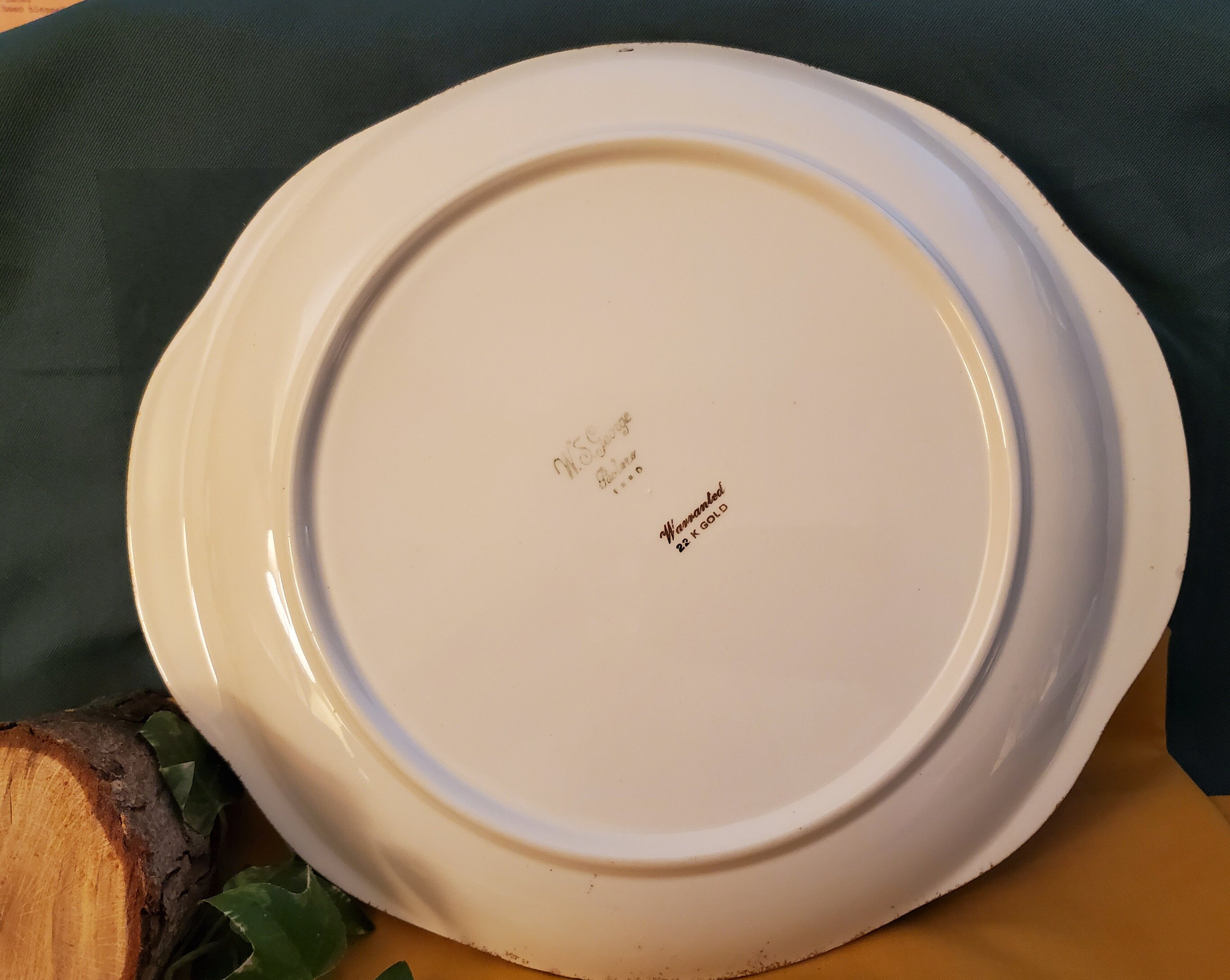 Vintage Collector's Platter W.S George Pottery GEO12 Colonial Couple ...