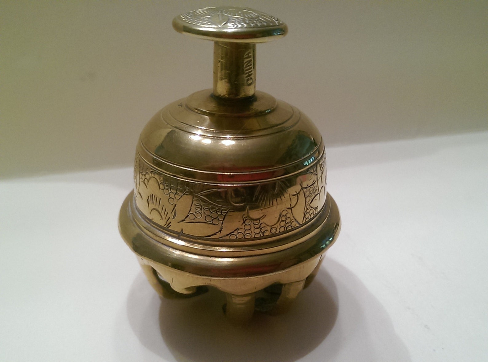 Solid Brass Cage Bell Claw Bell Meditation Bell Lustrous Etched China ...