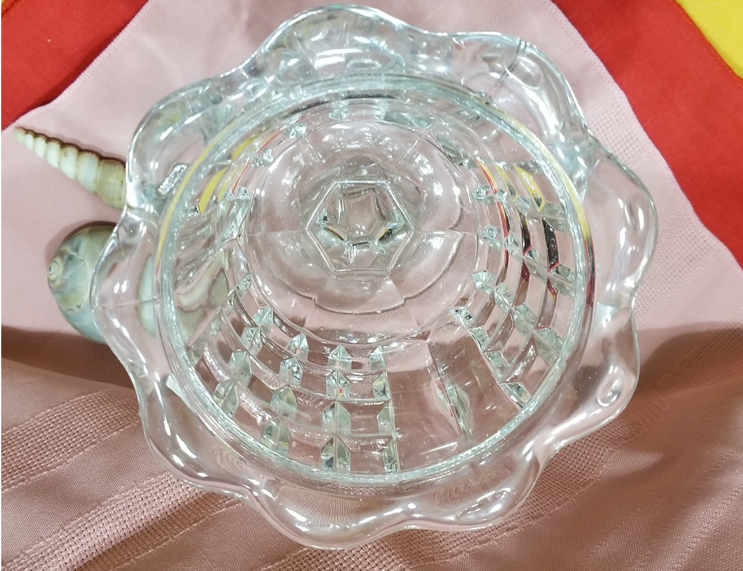 Vintage Pressed Crystal 6-Inch Footed Open Compote Bowl Clear ...