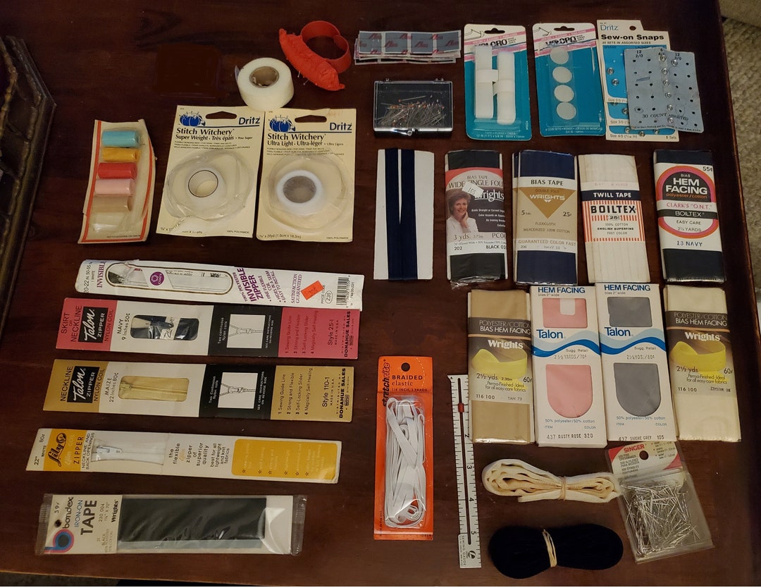 Vintage 30-piece Lot of Sewing Notions and Supplies 1970s - Etsy