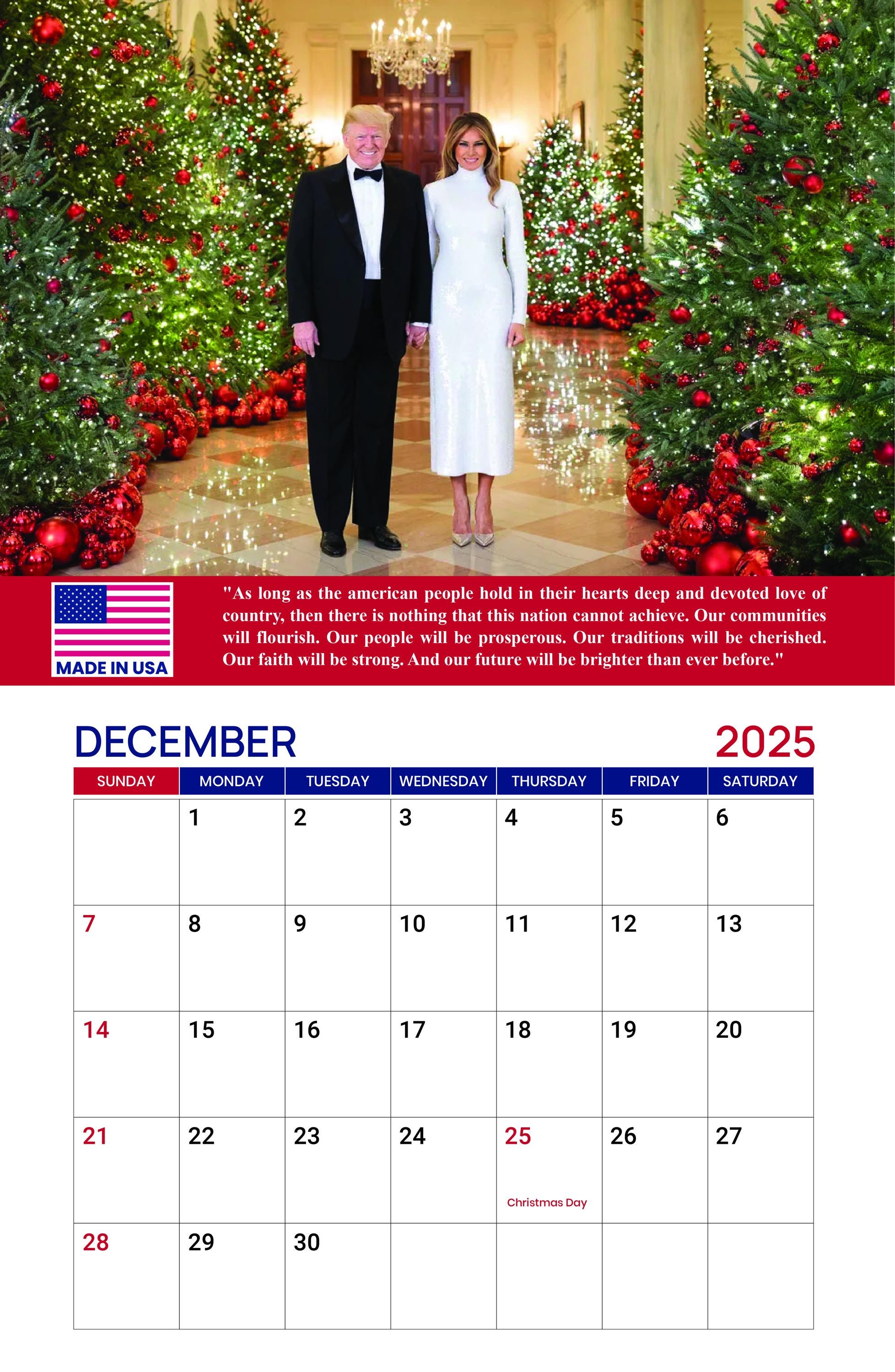 Trump Monthly Wall Calendar 2025, Donald Trump Gifts, 45 47 President ...