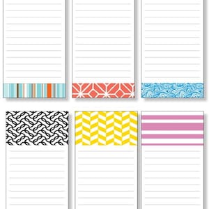 Set of 6 Note Pads | Multicolor Notepads | 50 Sheets Writing Pad | Tear ...