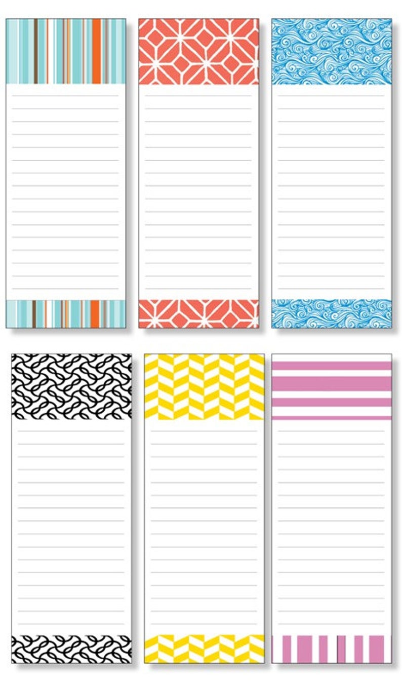 Set of 6 Note Pads Multicolor Notepads 50 Sheets Writing - Etsy