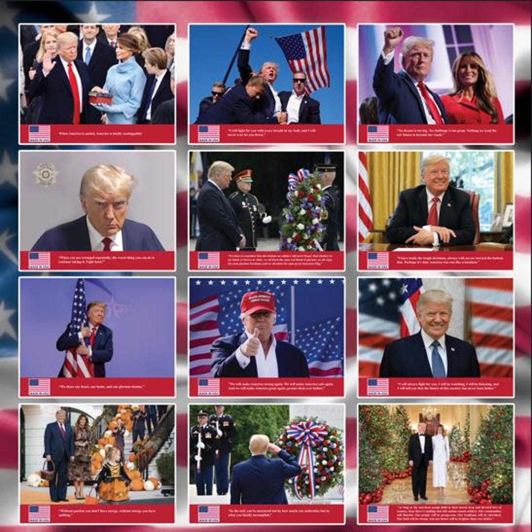 Trump Monthly Wall Calendar 2025, Donald Trump Gifts, 45 47 President ...