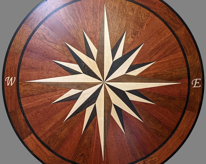 16-point Compass Rose W/nautical Border - Etsy