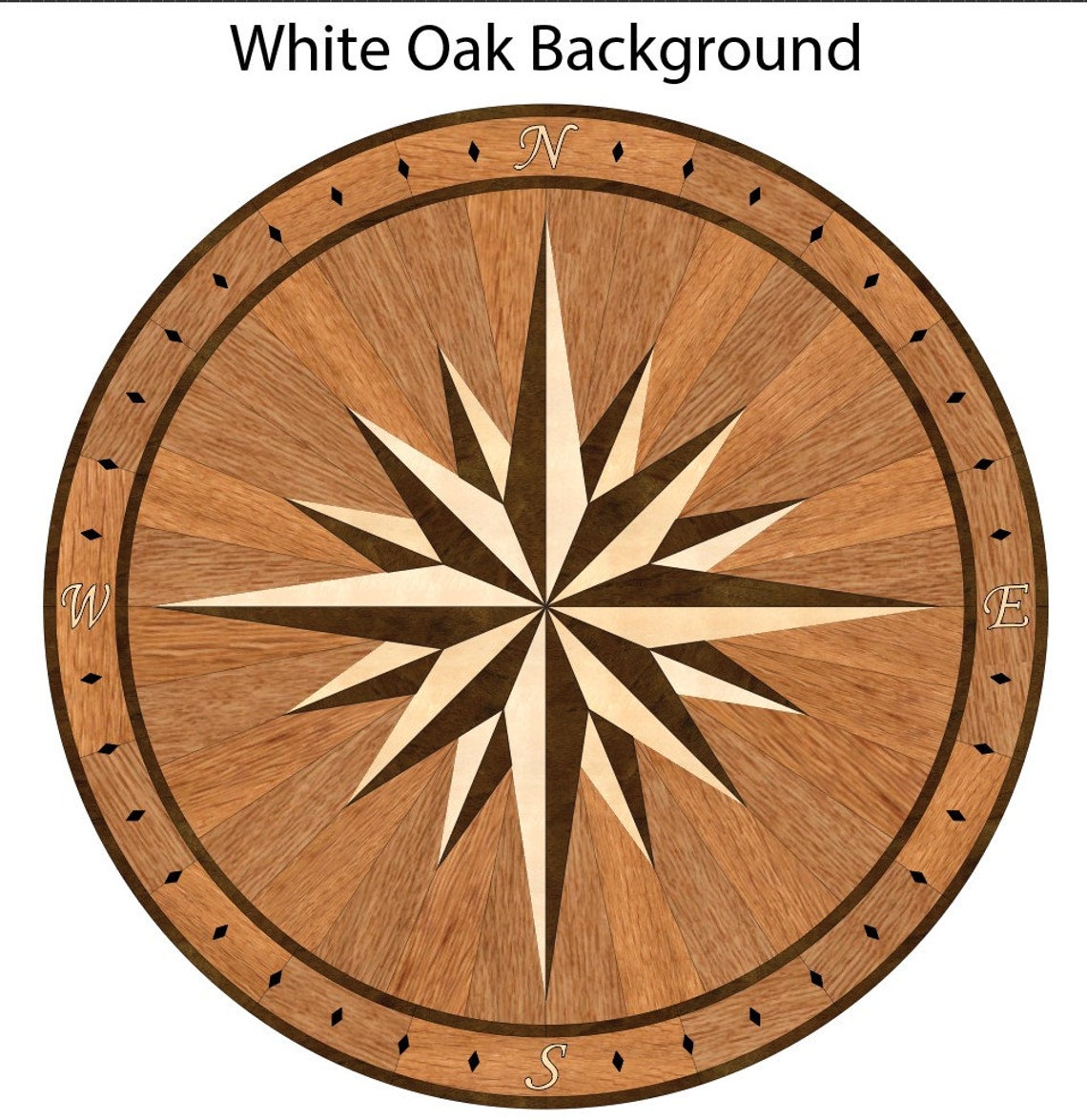 16-point Compass Rose W/nautical Border - Etsy