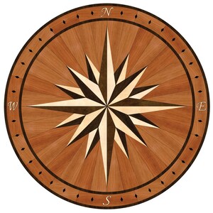 16-point Compass Rose W/nautical Border - Etsy