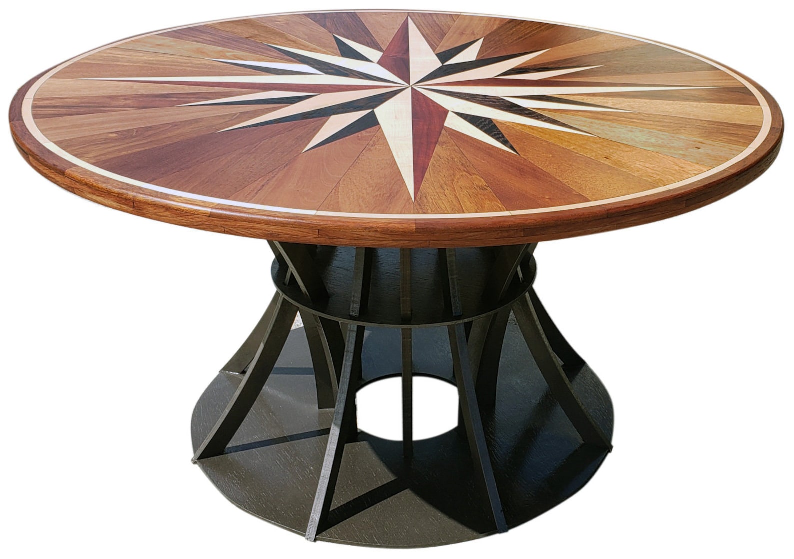 Classic Compass Rose Wood Inlaid Coffee Table - Etsy