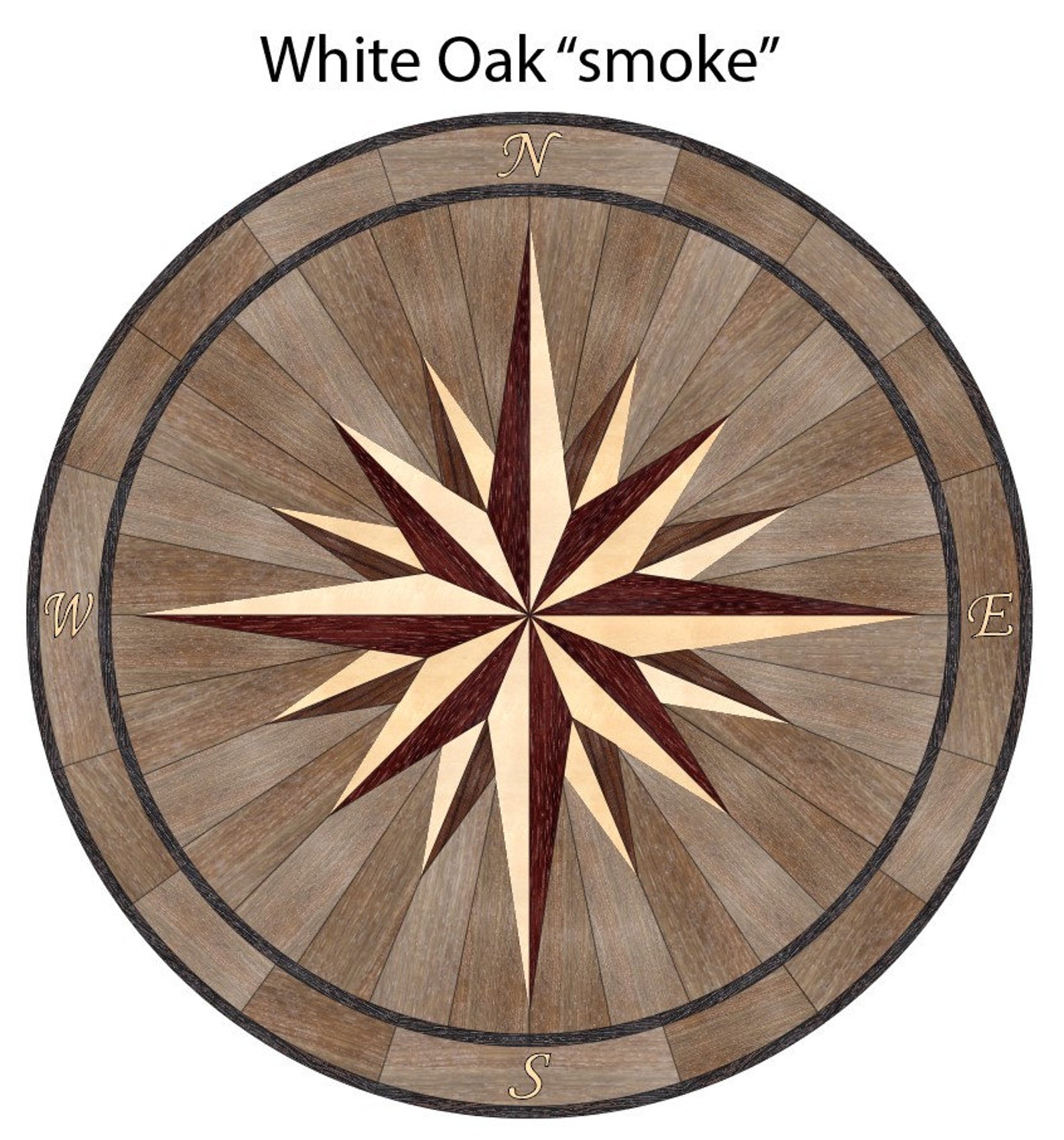 16-point Compass Rose W/nautical Border - Etsy