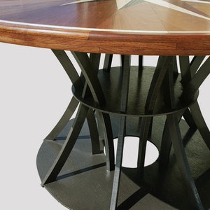 Classic Compass Rose Wood Inlaid Coffee Table | Etsy