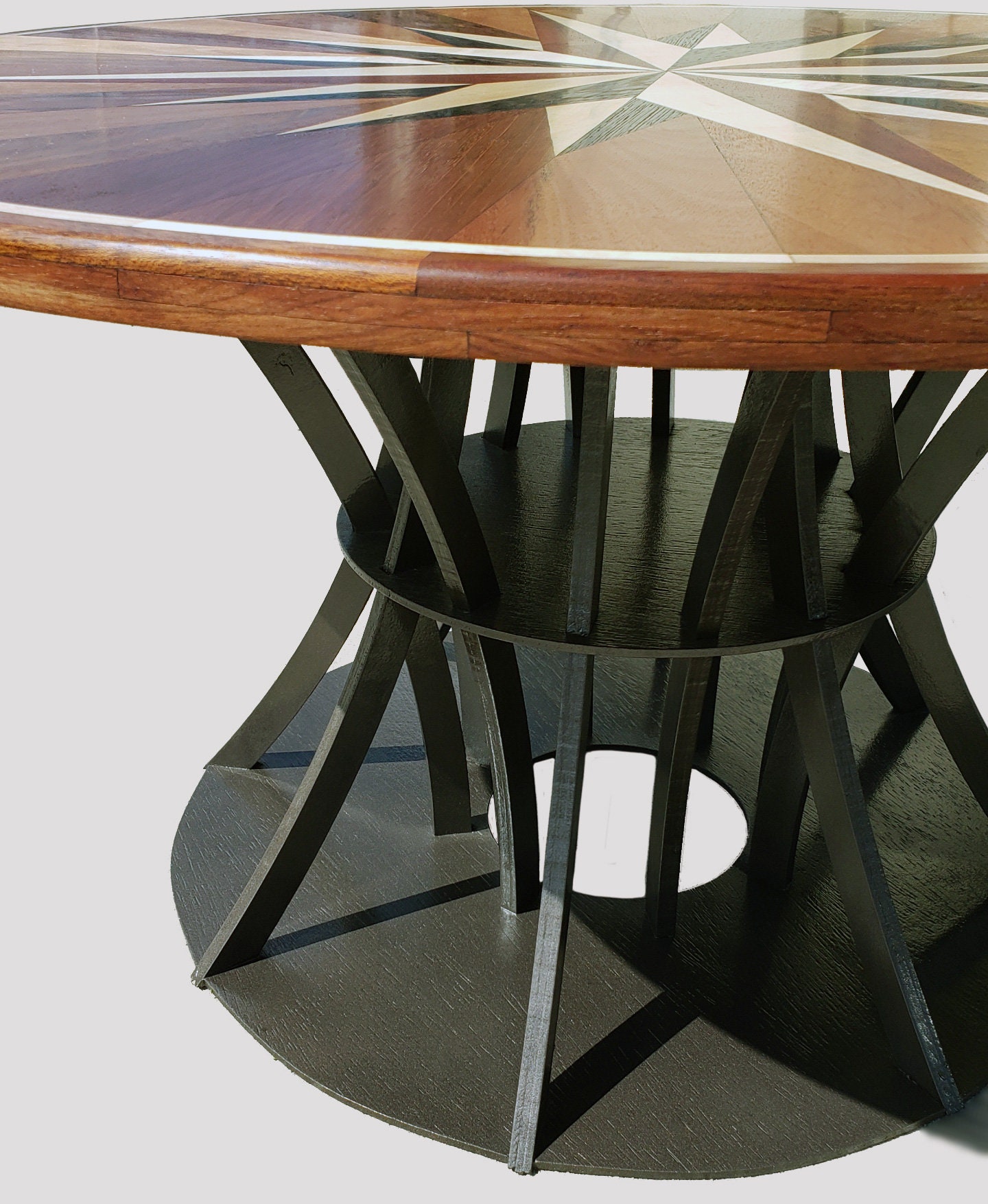 Classic Compass Rose Wood Inlaid Coffee Table - Etsy