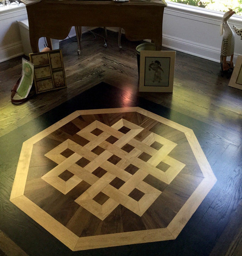 Celtic Knot Wood Floor Medallion Inlay 36 - Etsy