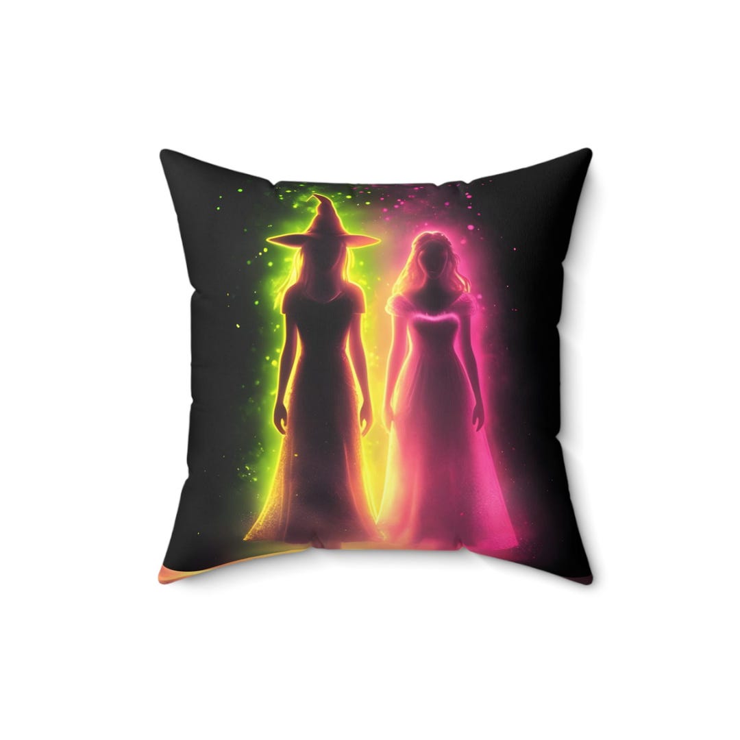 Wicked Inspired Pillow, Musical Theatre Decor, Elphaba and Glinda ...