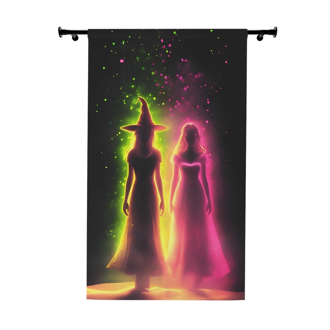 Wicked Window Curtains, Elphaba and Glinda Inspired Home Decor ...