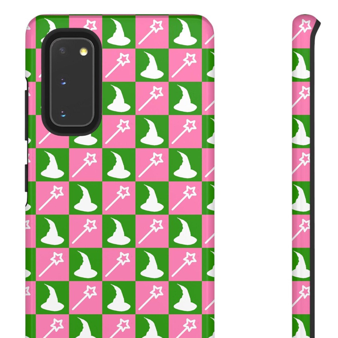 Phone Case, Wicked Inspired With Elphaba's Hat and Glinda's Wand Design ...