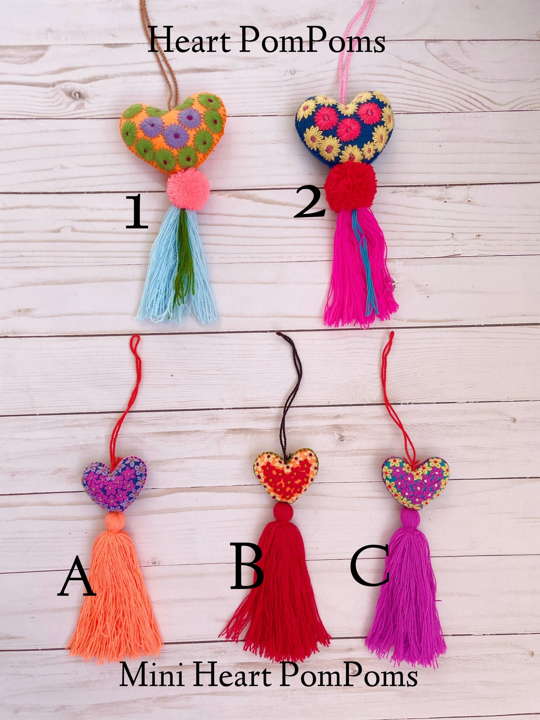 Tassel Pom Poms for Bags Stacked Tassel Tie On- Rear View Mirror ...