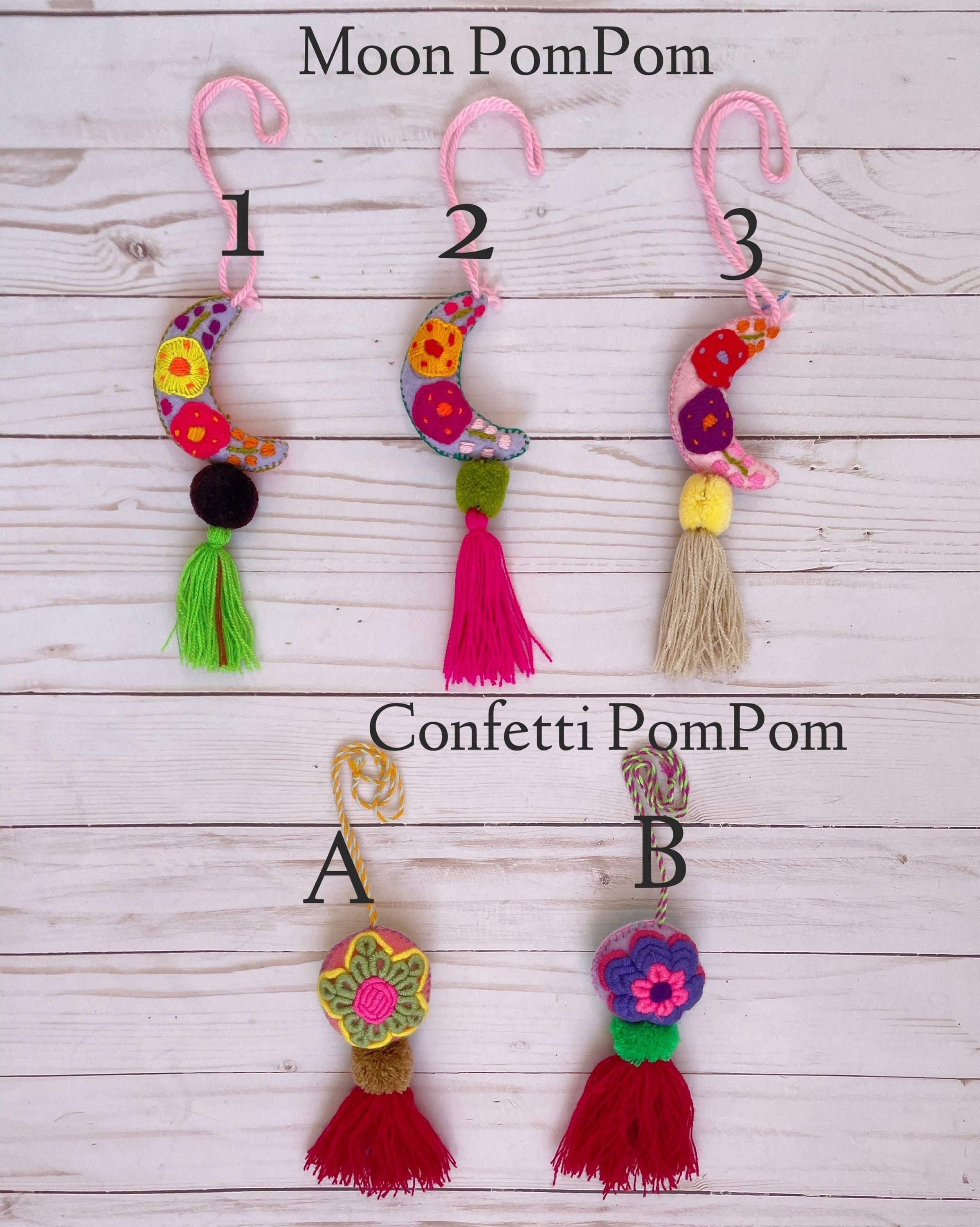 Tassel Pom Poms for Bags Stacked Tassel Tie On Rear view - Etsy 日本