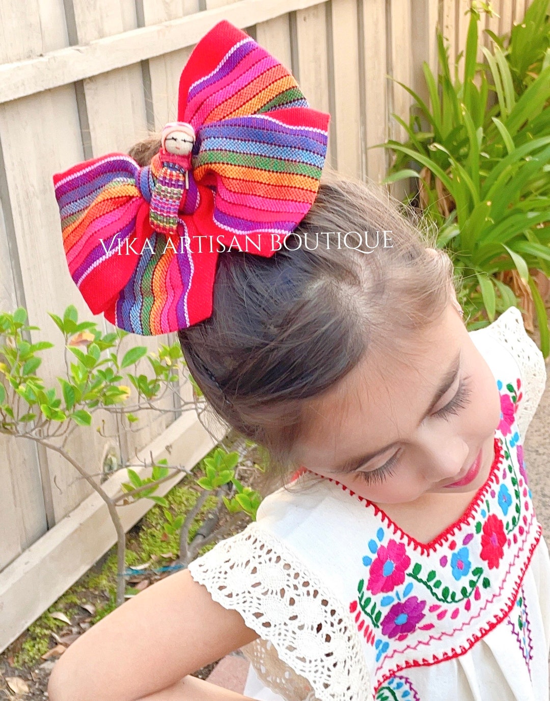 Beautiful Mexican Style Serape Bows- Toddler Bows- Mexican Birthday Bow ...