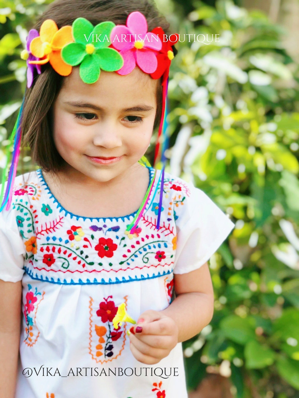 Colorful Headband Handmade Mexican Style Fiesta Flower - Etsy