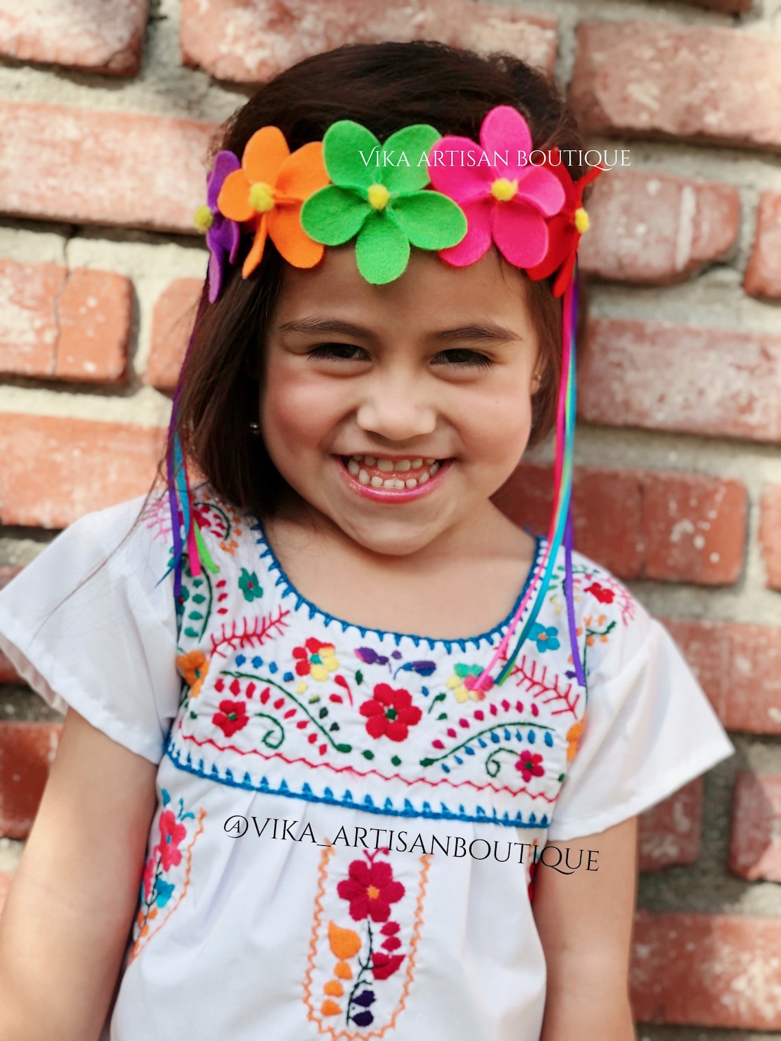 Colorful Headband Handmade Mexican Style Fiesta Flower - Etsy