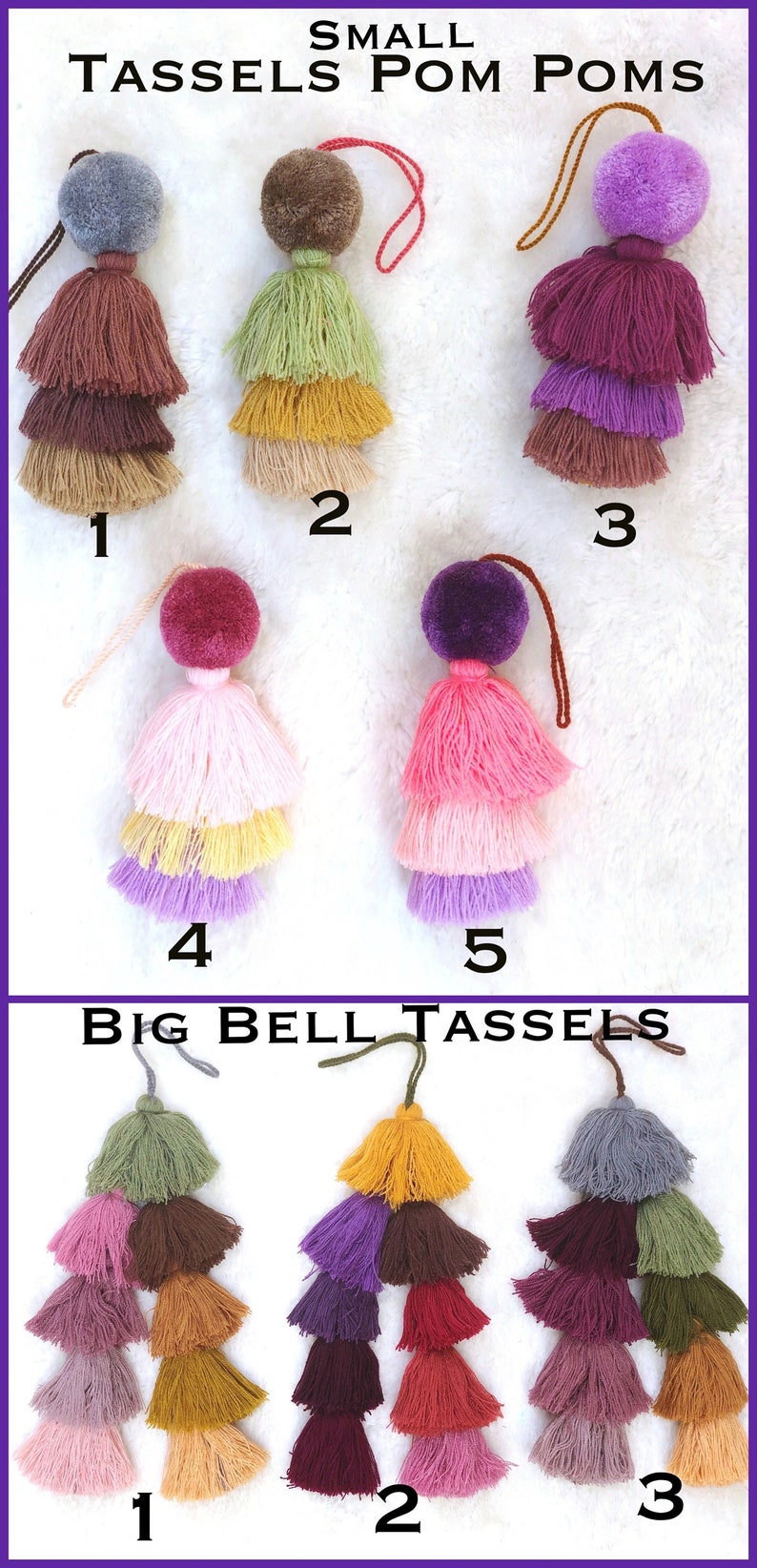 Tassel Pom Poms for Bags Stacked Tassel Tie On Valentines | Etsy Australia