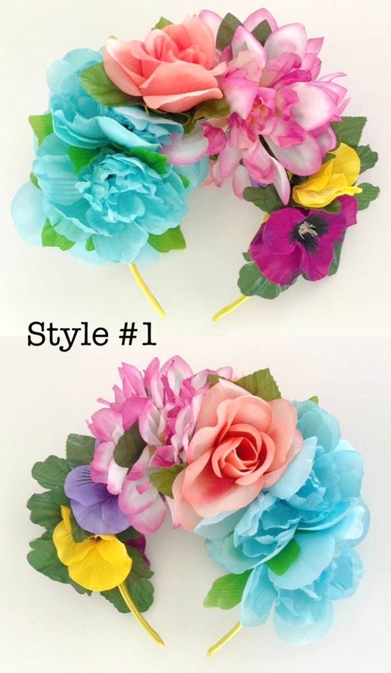 Mexican Flower Headband Mexican Birthday Crown Day of the - Etsy