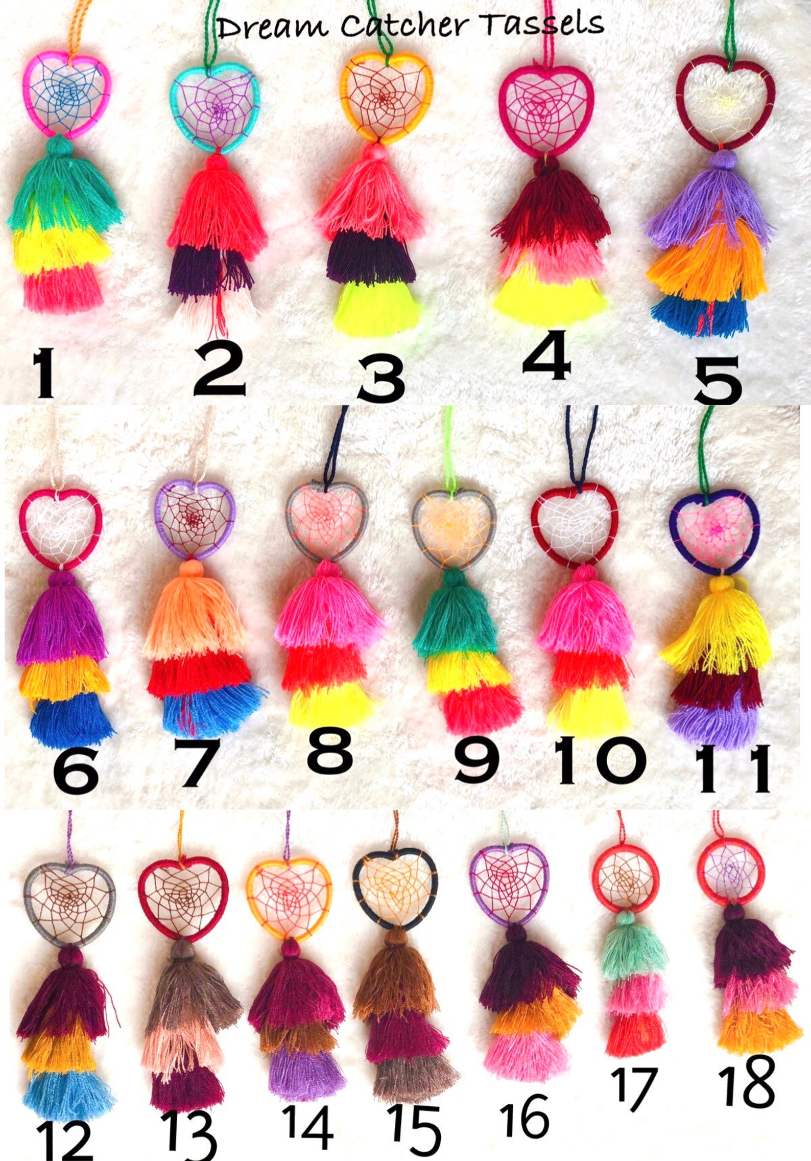 Tassel Pom Poms for Bags Stacked Tassel Tie On Valentines | Etsy