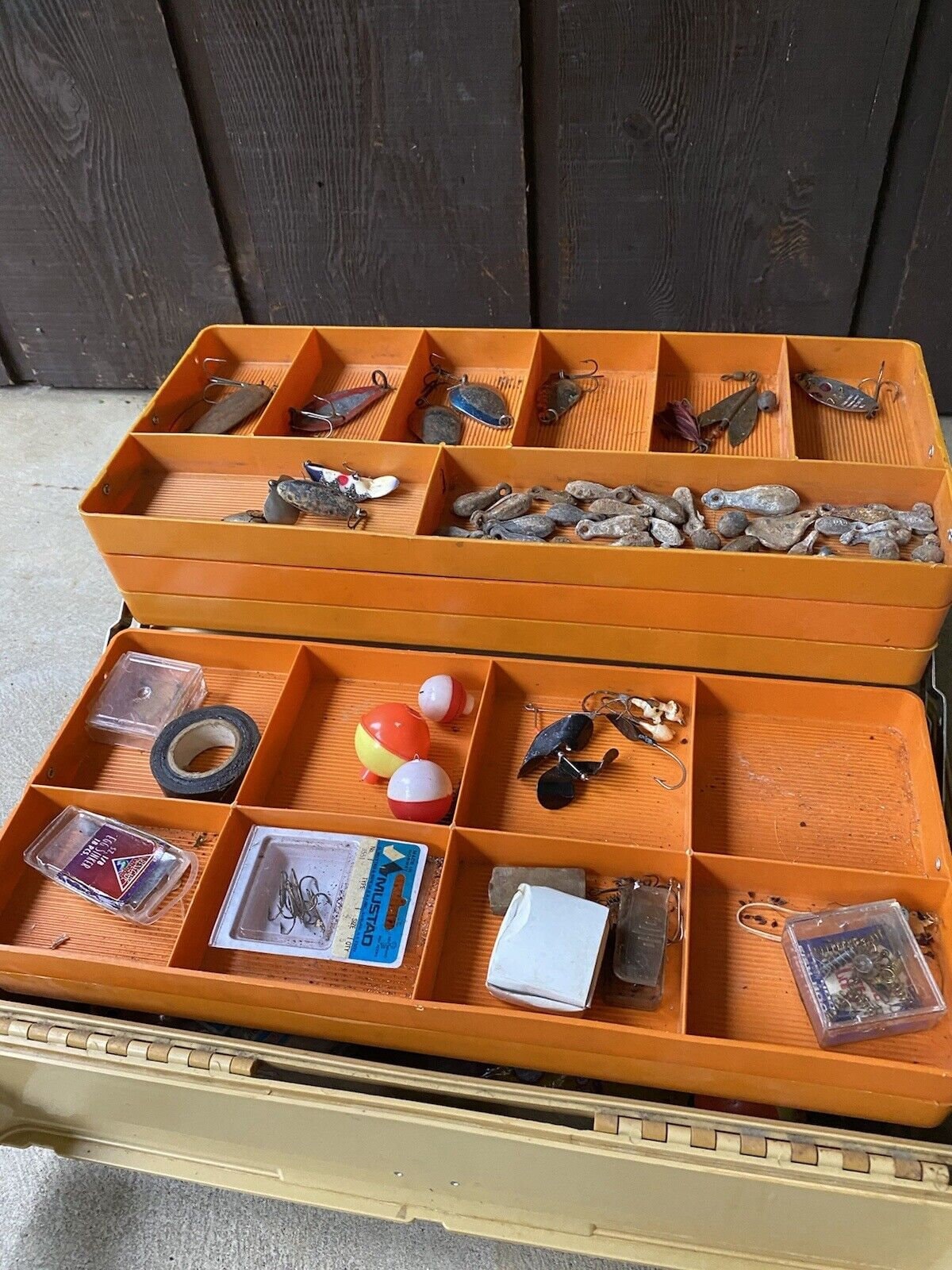 Vintage Old Pal Woodstream 6500 Bass Boss Fishing Tackle Box W ...
