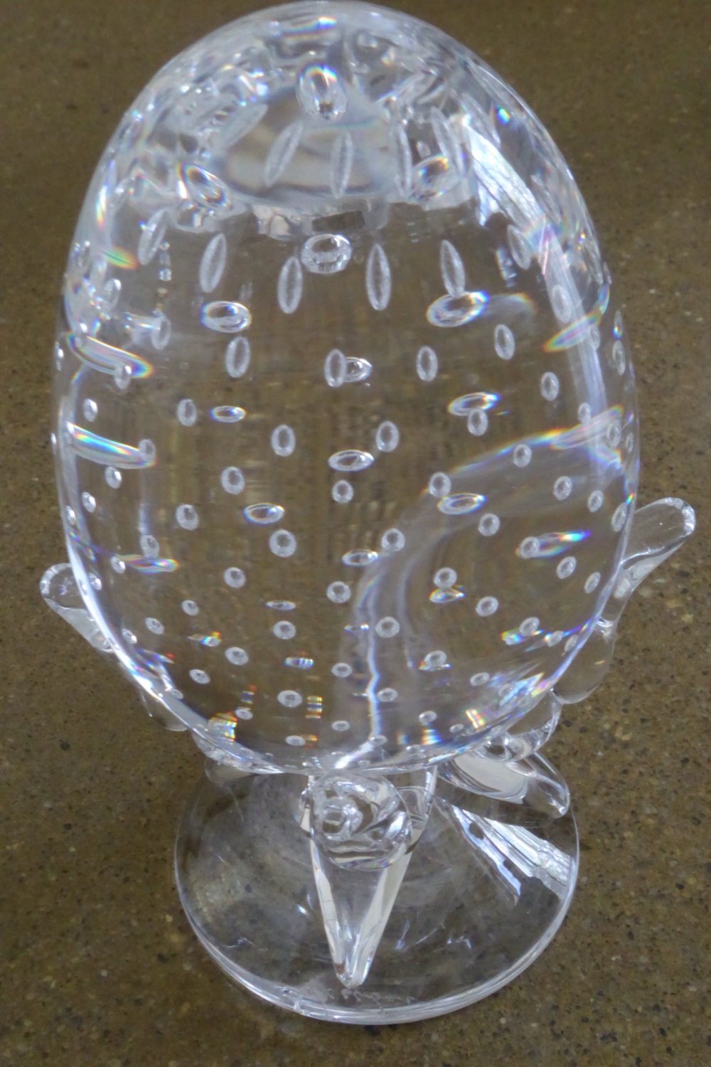Steuben Glass Controlled Bubble Egg Elegant Design Signed - Excellent ...