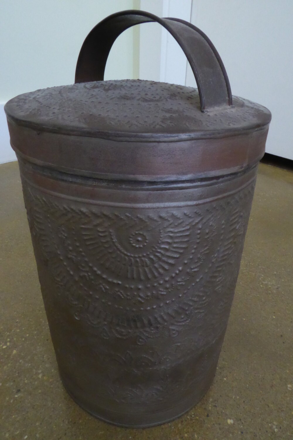 Extremely Rare Antique Pierced Tin Container - Etsy